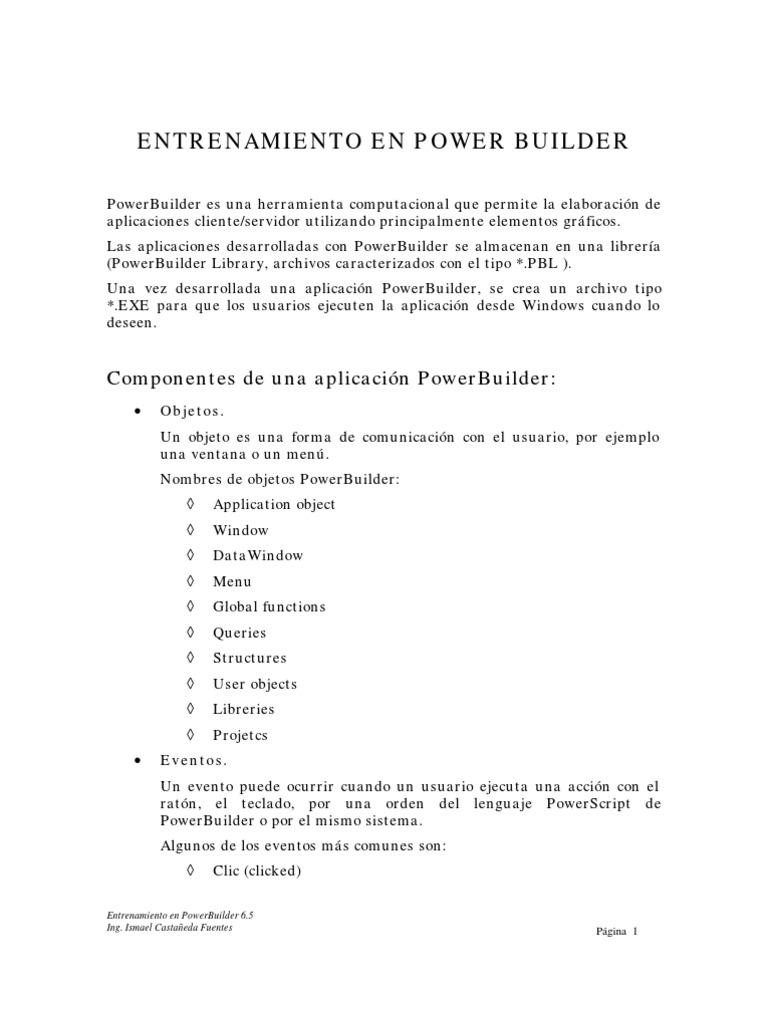 Entrenamiento Powerbuilder Parte1 | PDF