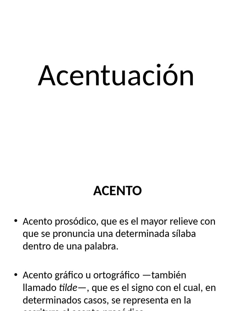 Acentuación | PDF