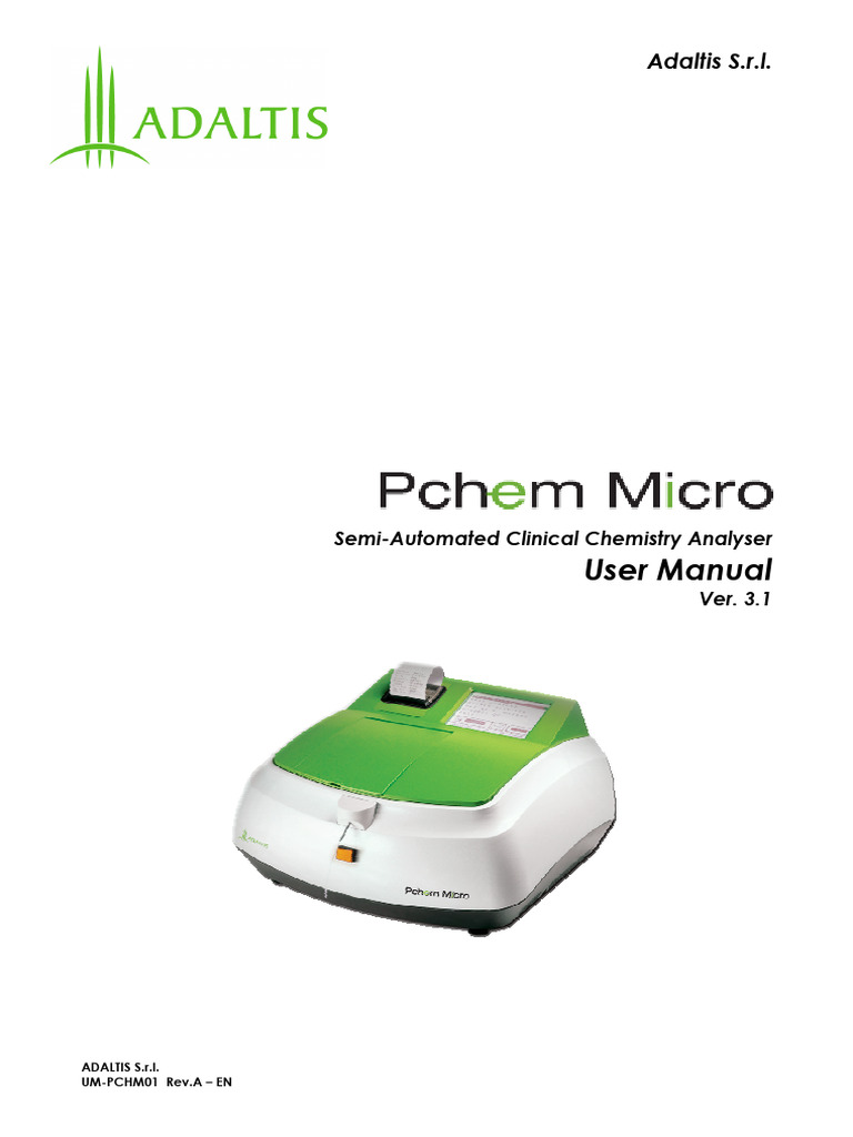 UM-PCHM01 Pchem Micro User Manual Rev A en | PDF