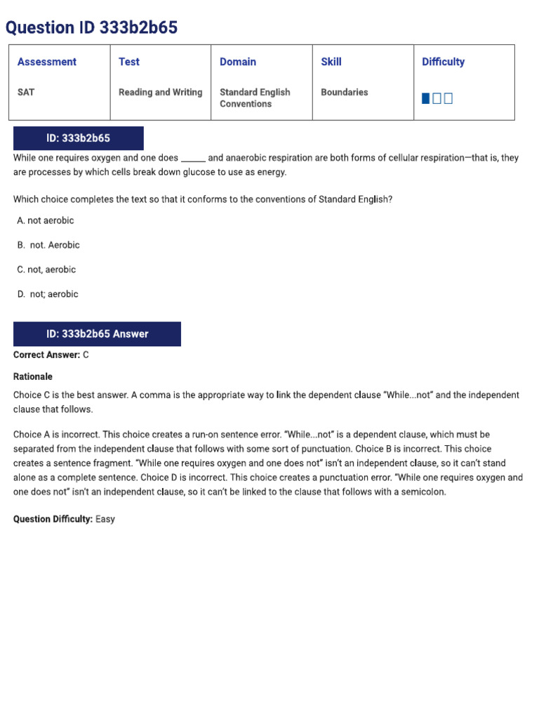 SAT Questionbank - Boundaries | PDF