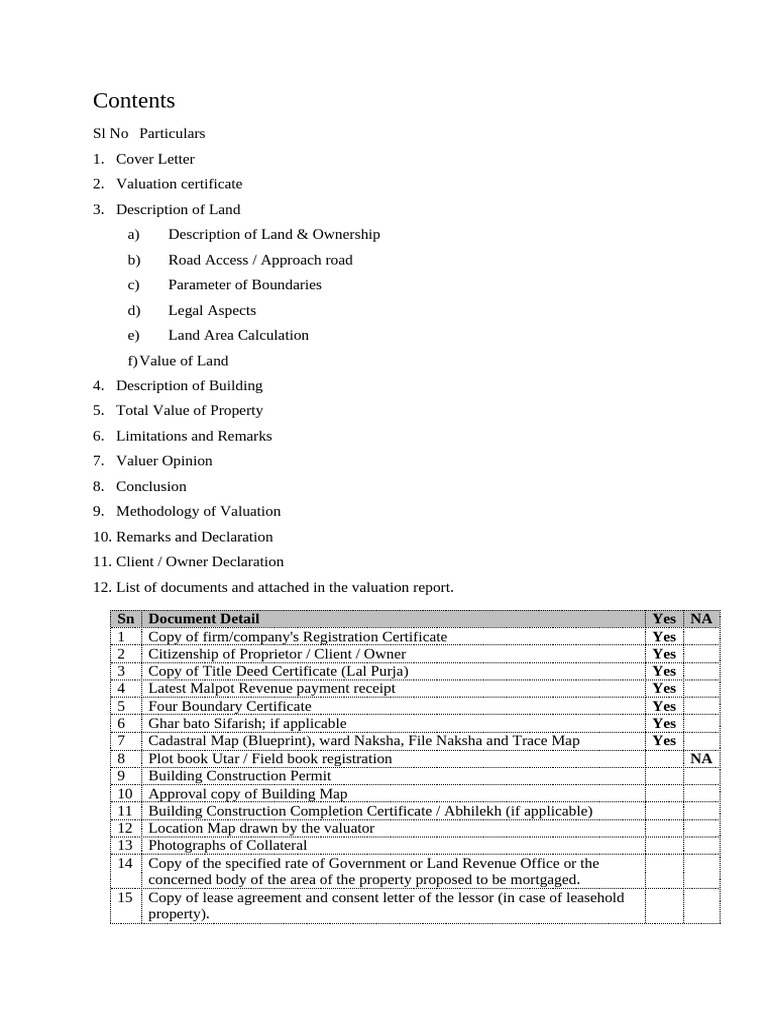 Property Valuation Report_ Sample-L&B | PDF