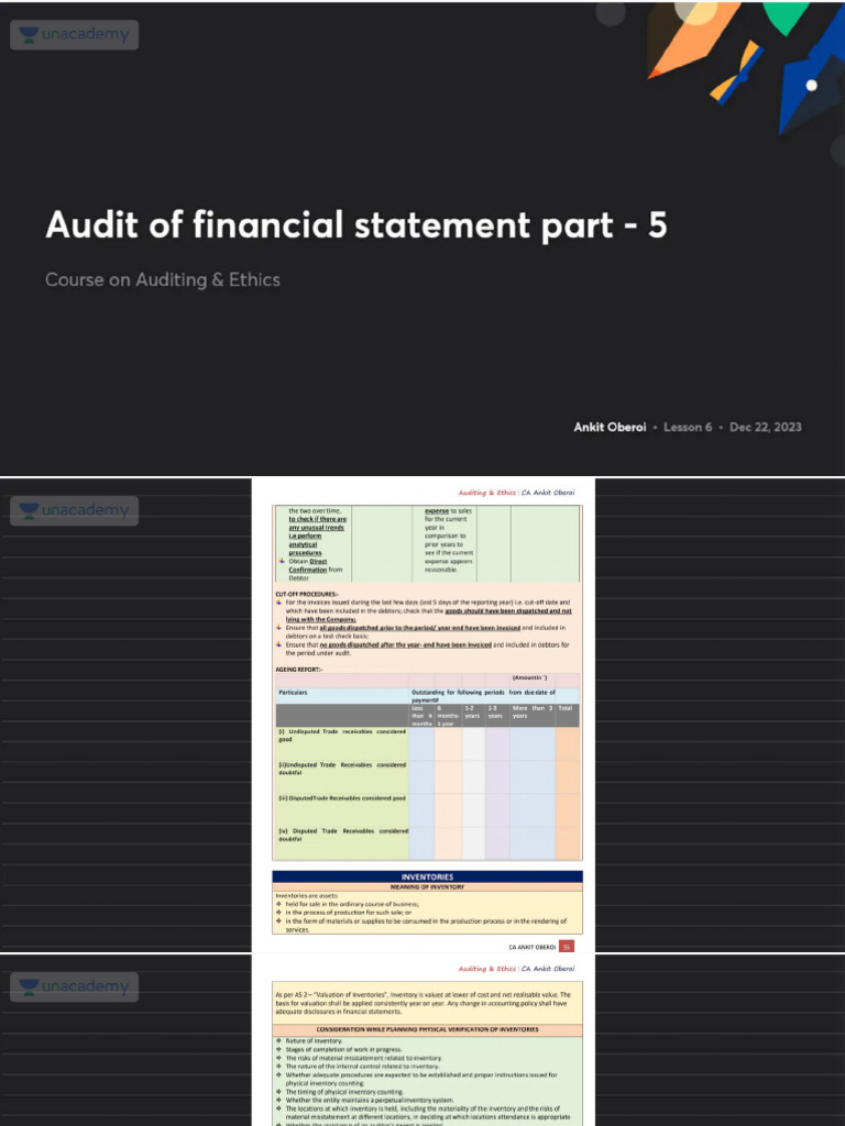 Audit of Financial Statement Part 5 No Anno | PDF