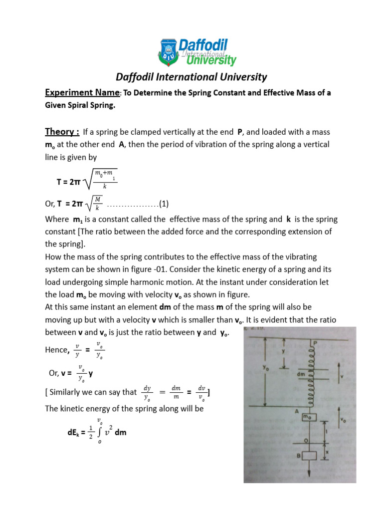 Spiral Spring Theory Sheet.docx | PDF