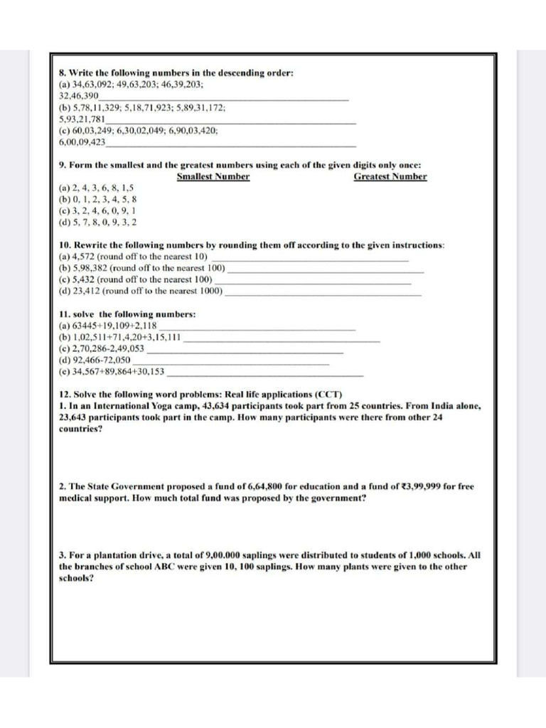 Maths PT1 Revision | PDF