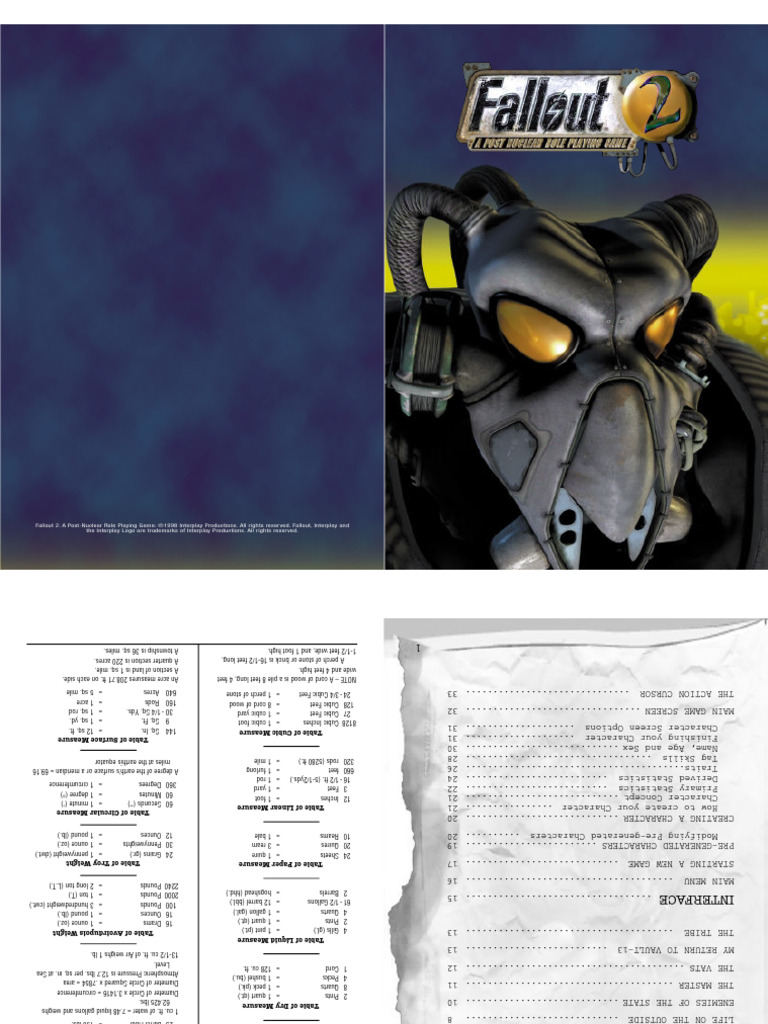 Fallout 2 Manual Booklet | PDF