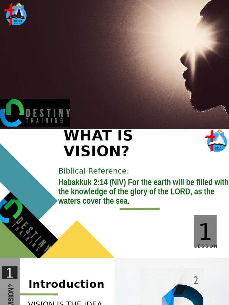 BOOK 1 Module 2 Lesson 1 What Is Vision | PDF