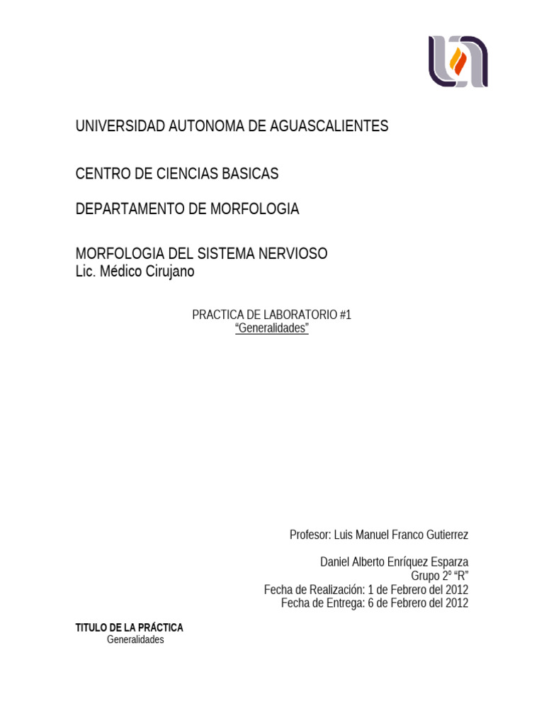Pract. 1 Generalidades | PDF