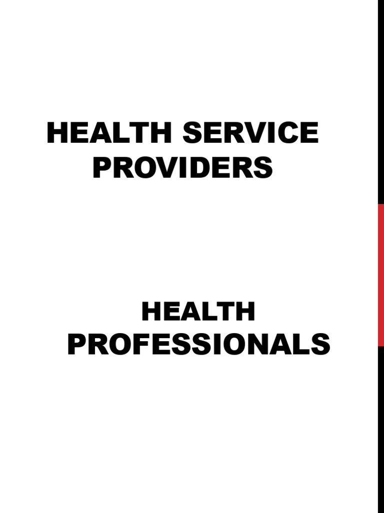 Health Service Providers | PDF