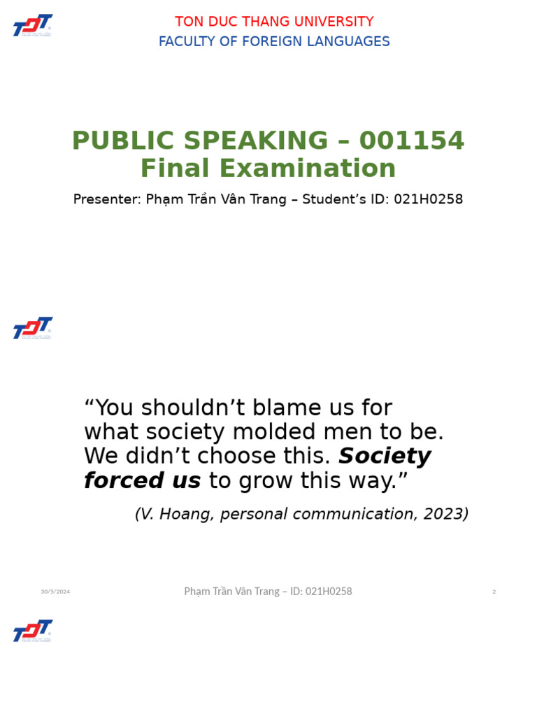 Van Trang - NTCC Finals | PDF