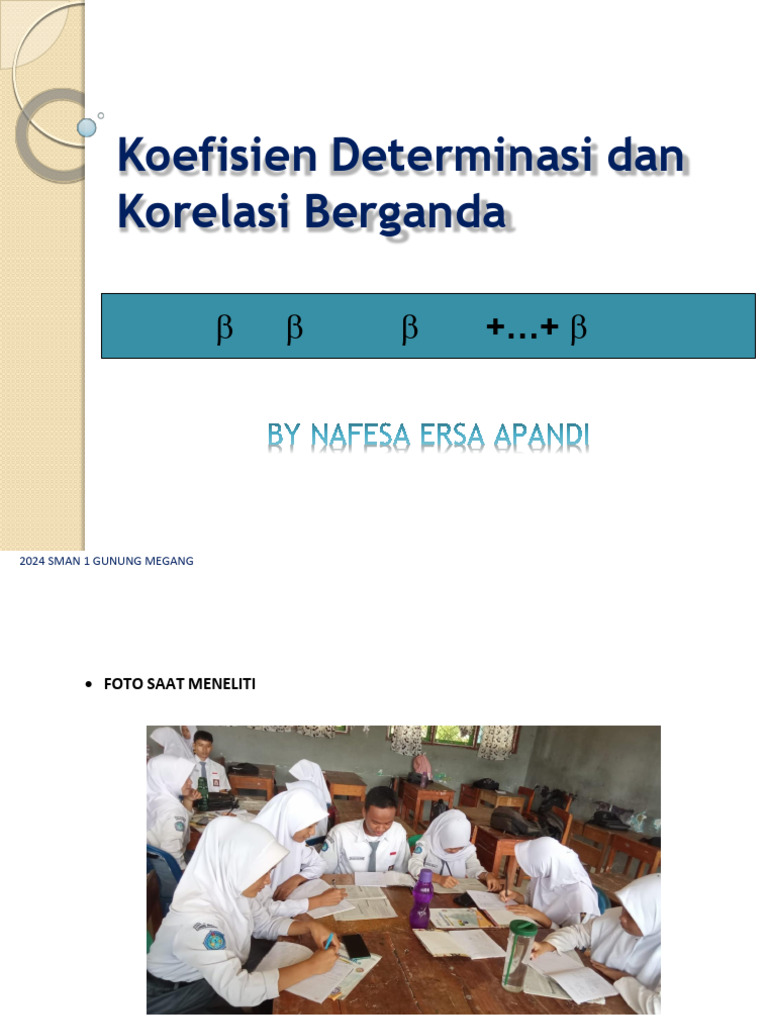 PowerPoint Slides Koefisien Determinasi | PDF