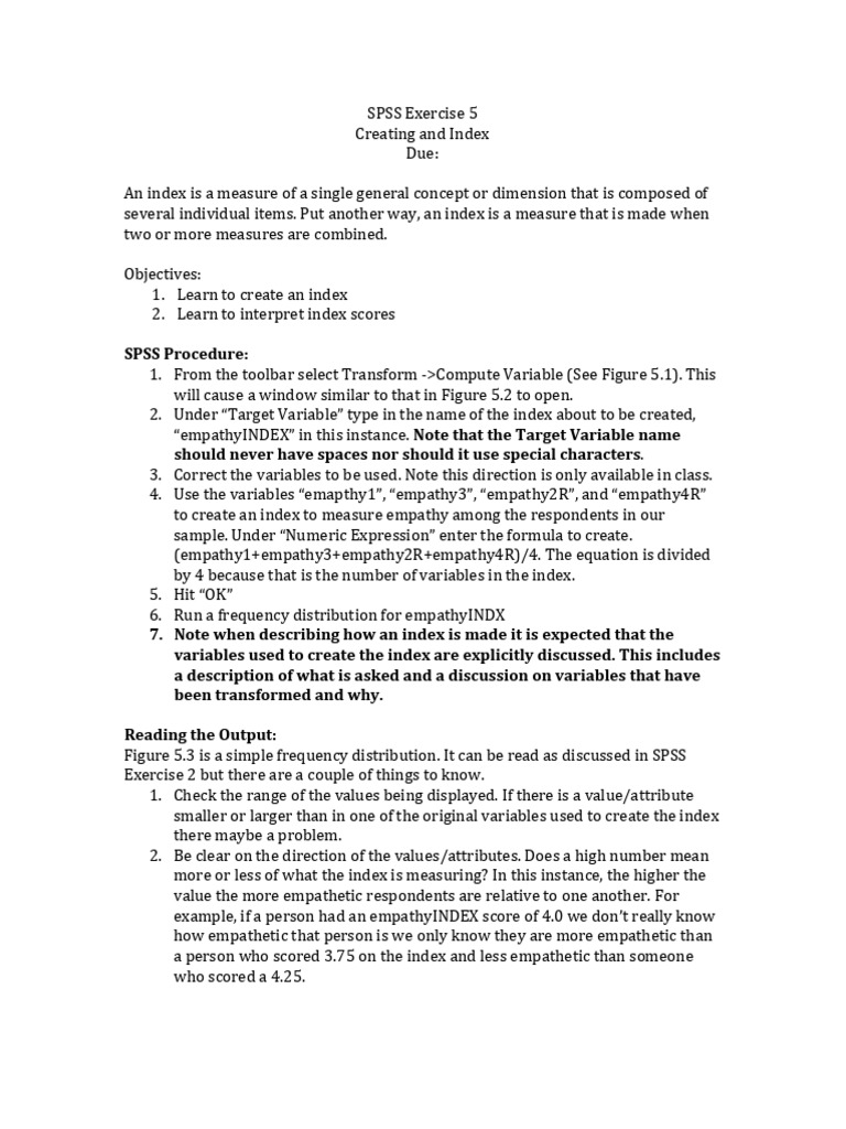 SPSS Exercise 5 | PDF