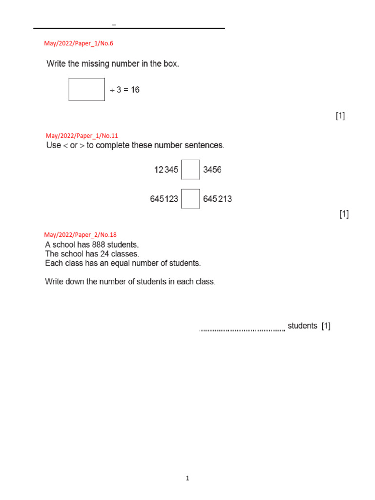2 Counting and Sequences Checkpoint - Y6 Math | PDF