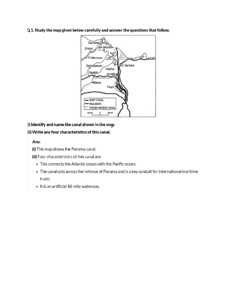 Imp - Map Work-Ch-7 Transport and Communication | PDF