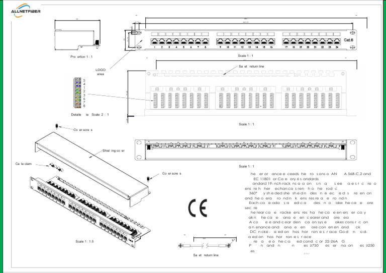 Category 6 24-Port Shielded Patch Panel | PDF