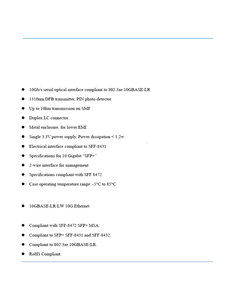 SFP Plus LR | PDF