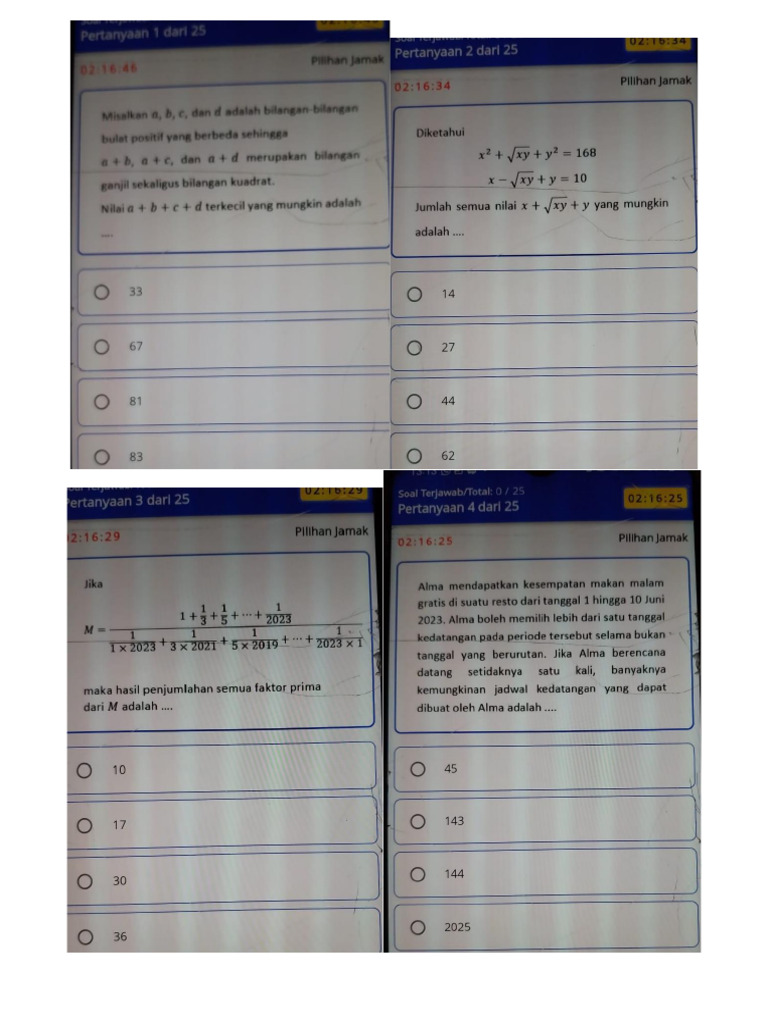 Soal OSN Matematika SMP 2023 1 | PDF
