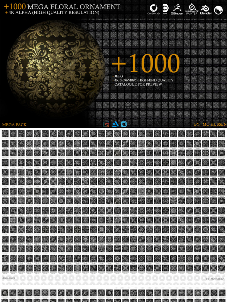 Mohussien Floral Ornament Mega Vol Catalogue | PDF