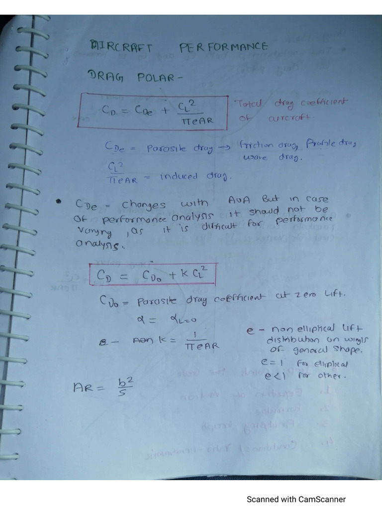 Aircraft Performance Drag Polar | PDF