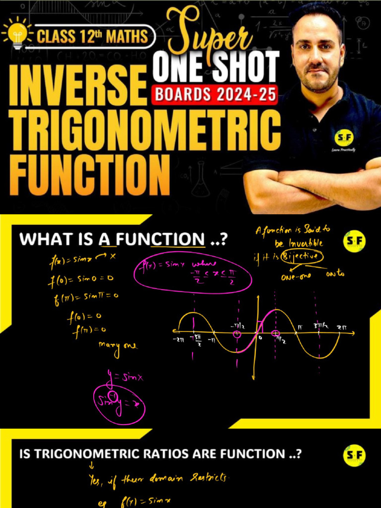 INVERSE TRIGONOMETRIC FUNCTIONS One Shot 2024 | PDF