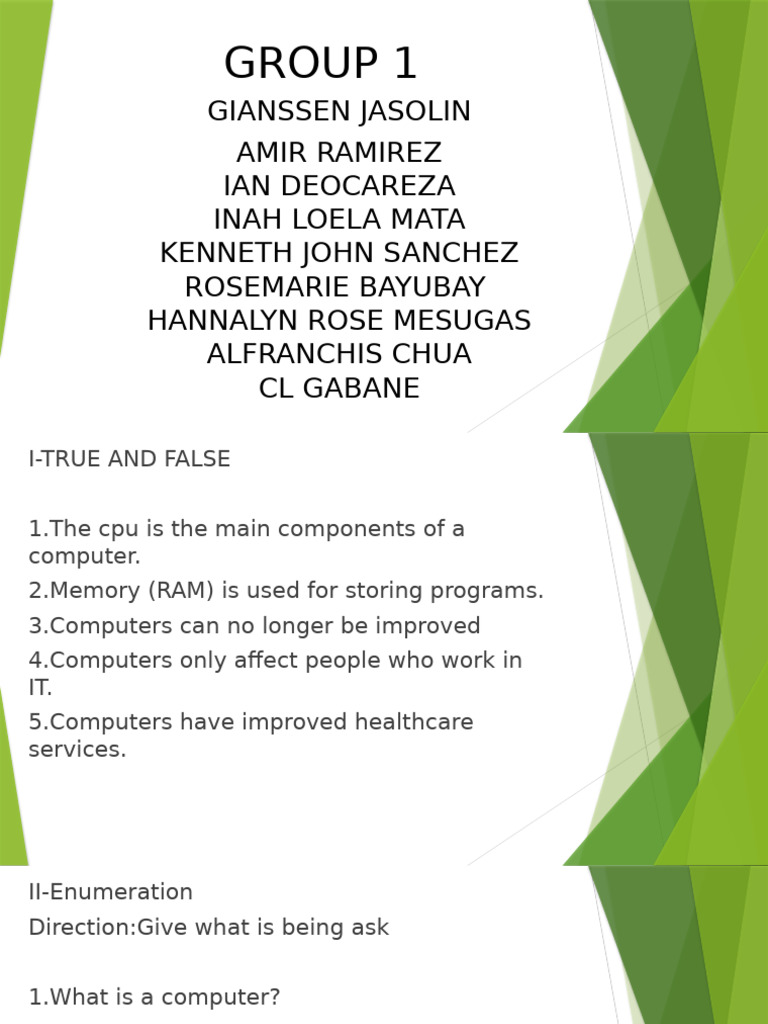 Group 1 Introduction To Computing 2 1 2 | PDF