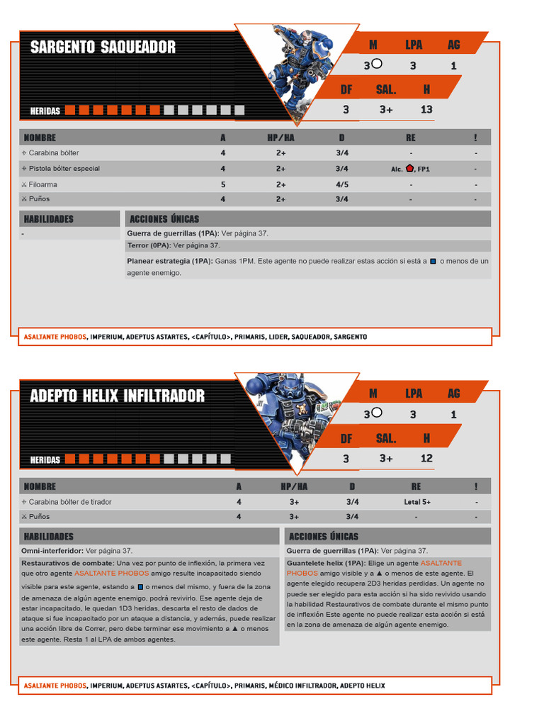 Datacards Phobos | PDF