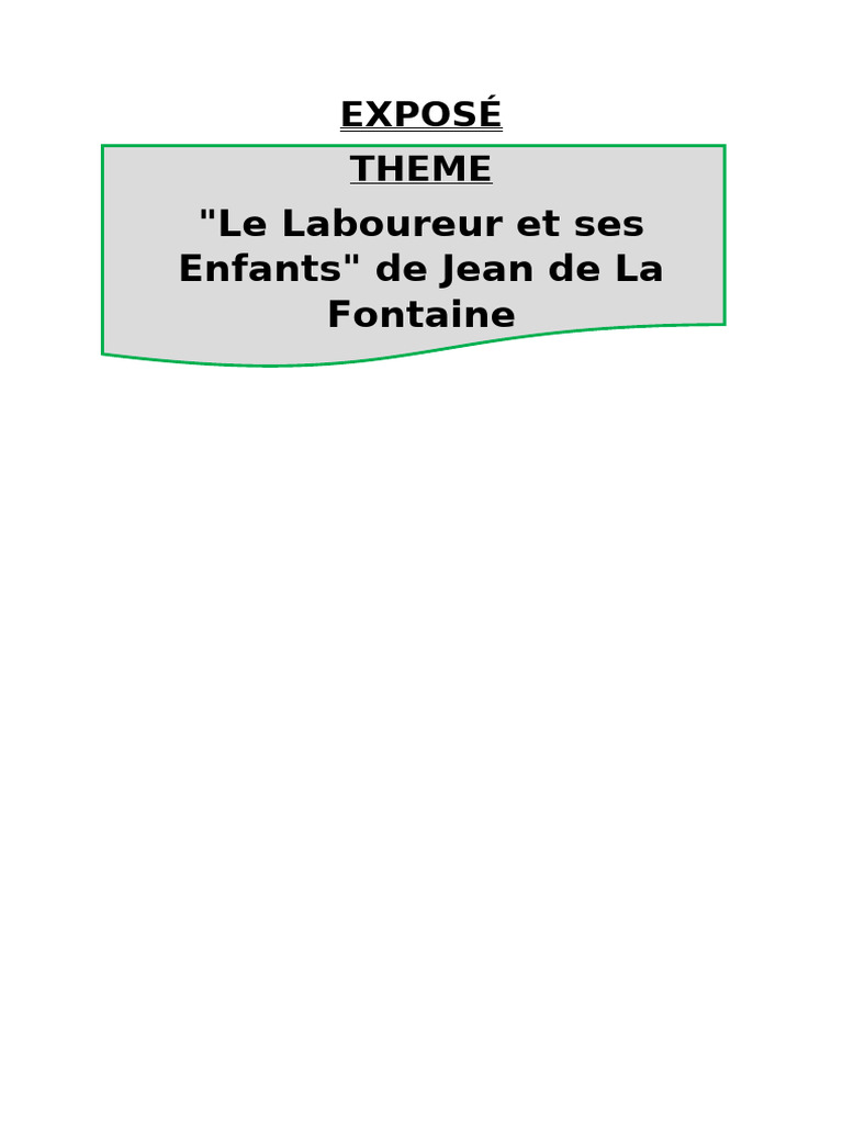 Exposé | PDF
