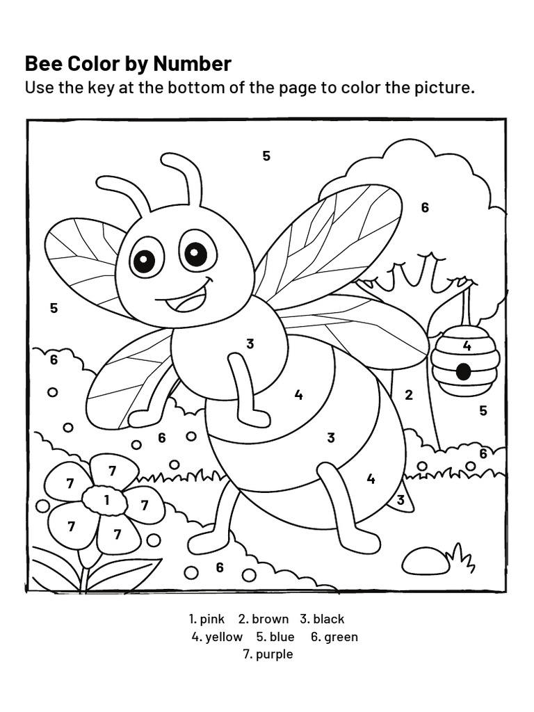 Bee Color by Number | PDF