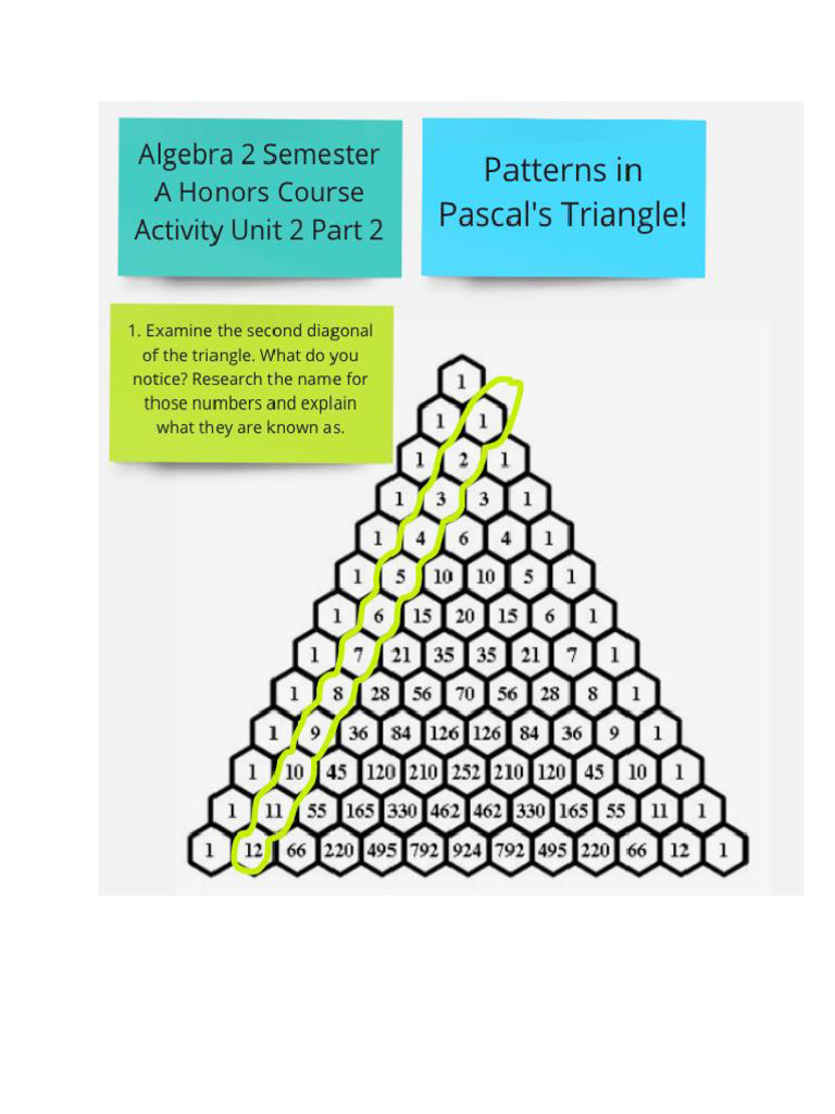 Algebra 2 Semester A Honors Course Activity Unit 2 Part 2 STUDENT ...