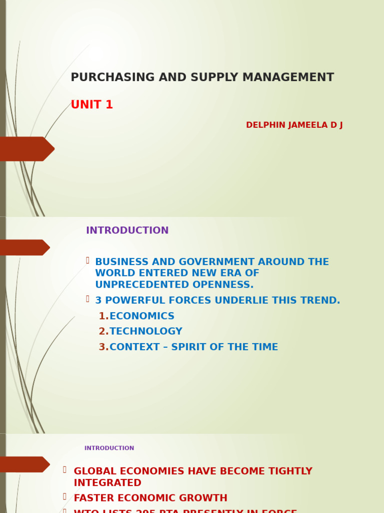 Purchasing and Supply Management | PDF