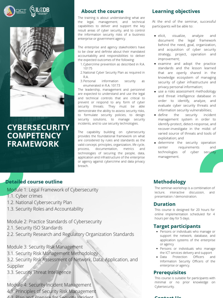 Course Primer Cybersecurity Competency Framework | PDF