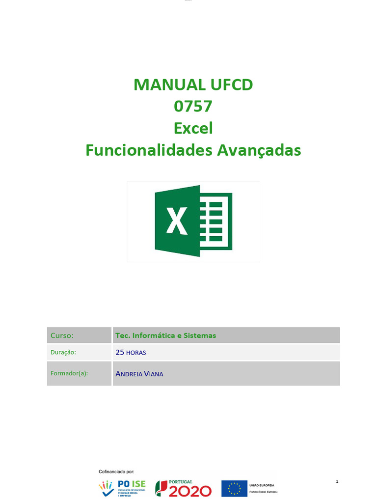 manual-0757-folha-de-calculo-funcionalidades-avancadas | PDF