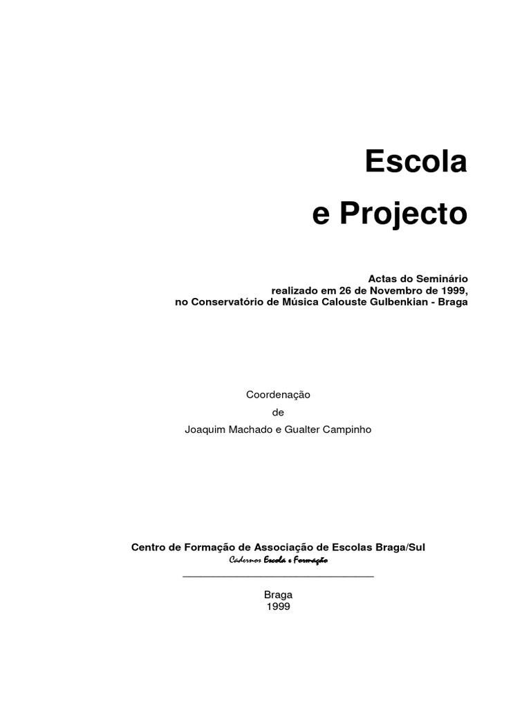Escola Ee Projecto | PDF