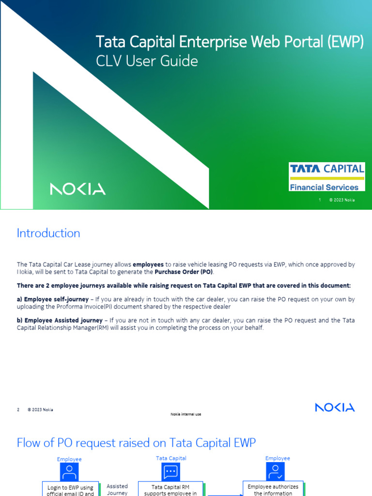 Tata Capital EWP User Guide | PDF