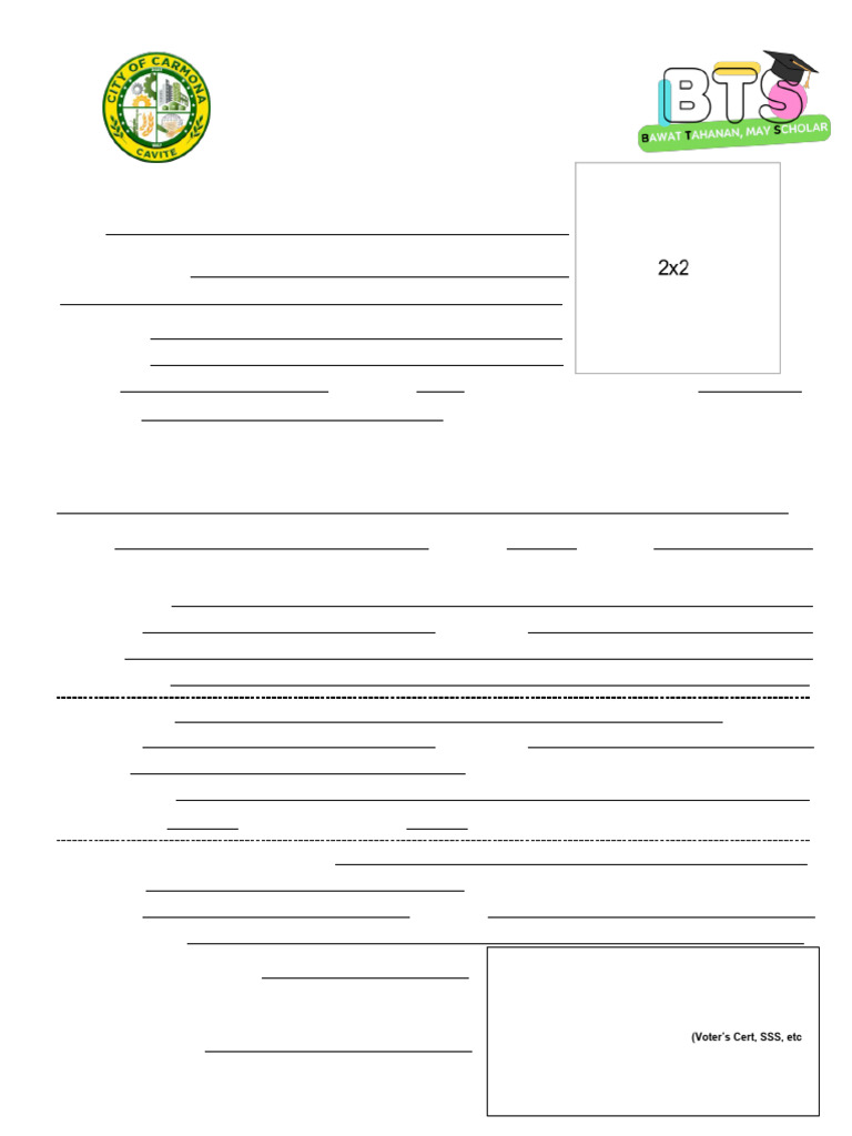 Bts Application Form | PDF