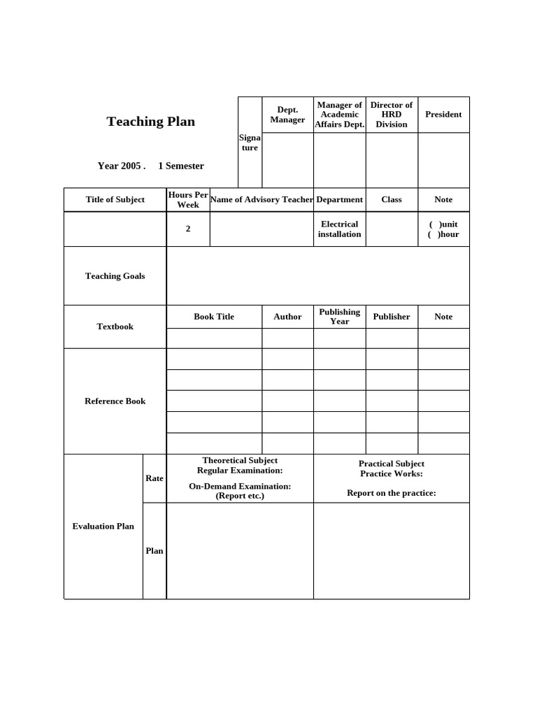 04 Teaching Plan Theory Anena Samples | PDF