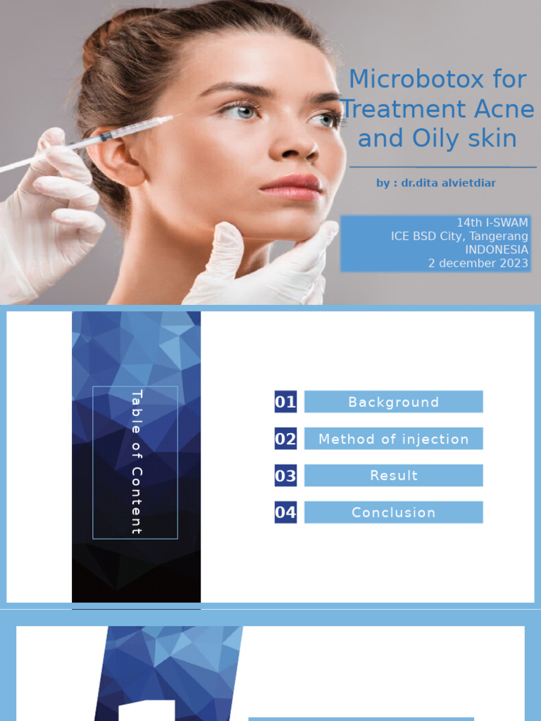 Microbotox For Treatment Acne and Oily Skin New | PDF