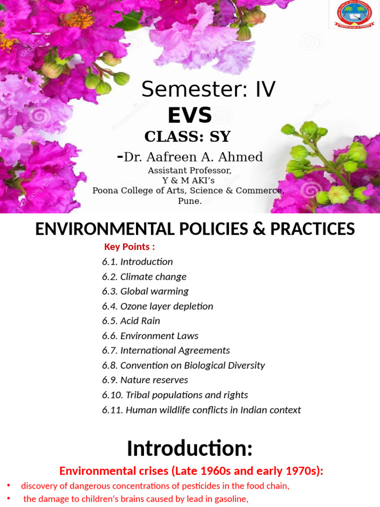 EVS - Environmental Policies & Practices | PDF