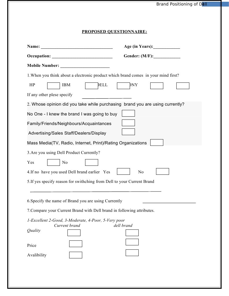 Dell Questionnaire | PDF | Career & Growth | Business