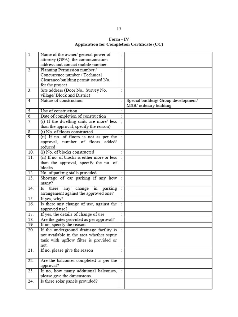 CC Application Form | PDF