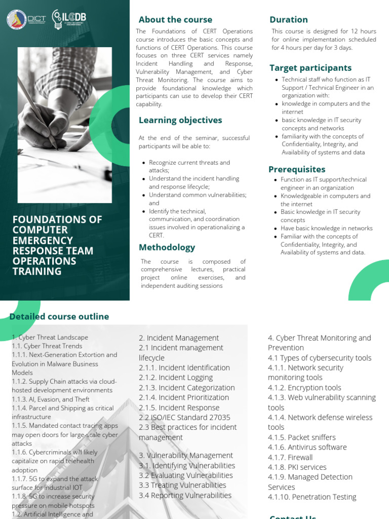Course Primer Foundations of CERT Operations Training | PDF
