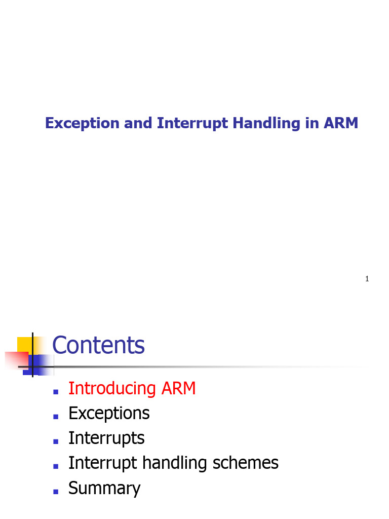 Introduction to ARM exception | PDF