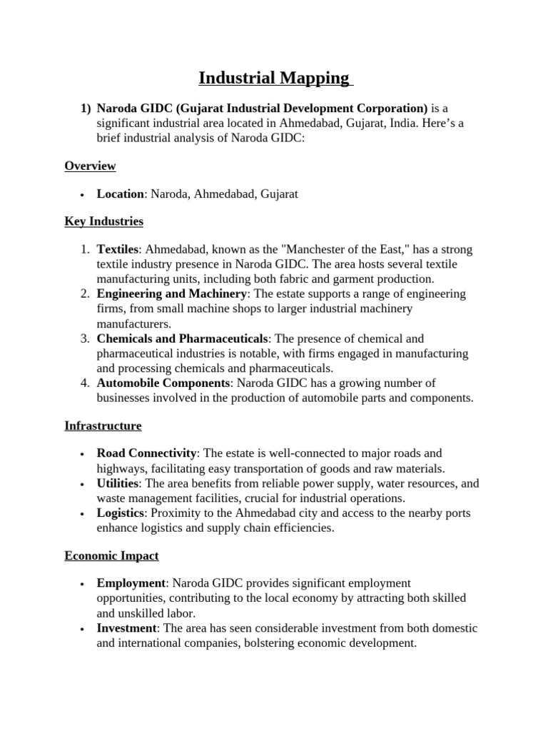 Industrial Mapping (Kunal) | PDF