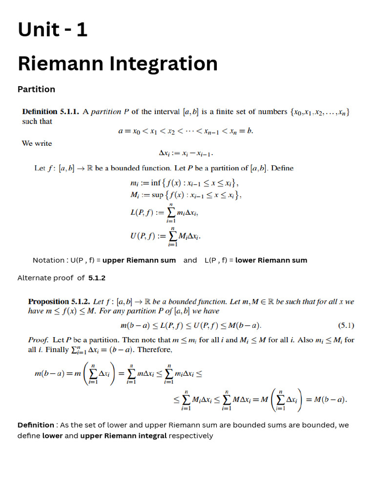 Riemann Integration | PDF