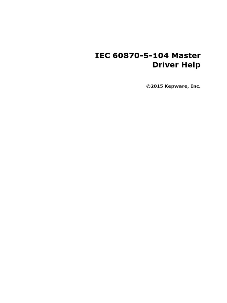 v5 Iec 60870 5 104 Master Manual | PDF