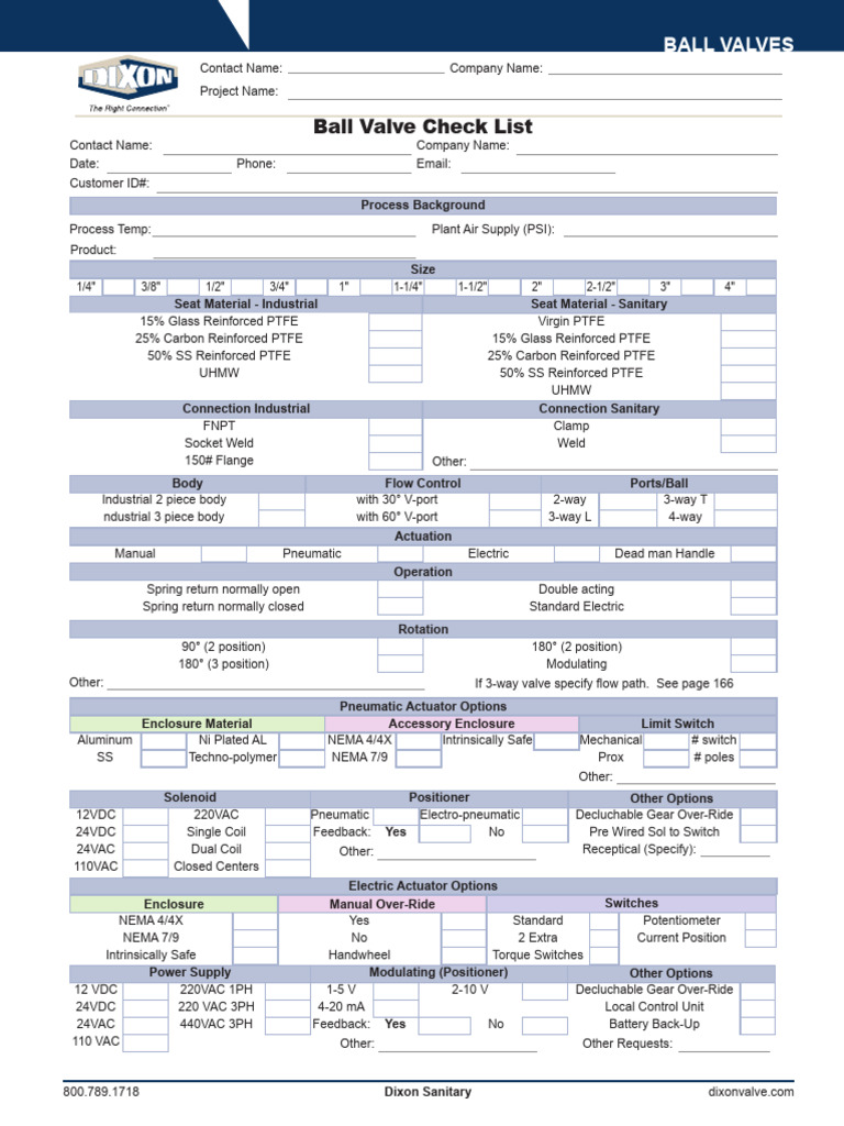 Ball 20valve 20checklist | PDF