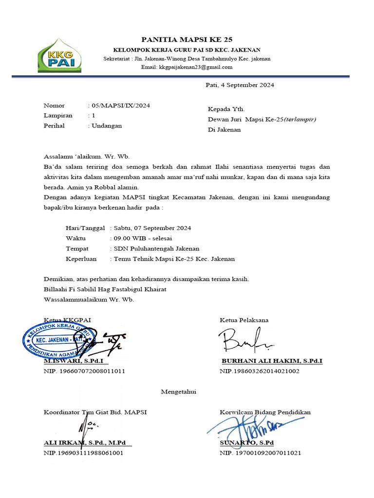 Undangan TM Mapsi | PDF
