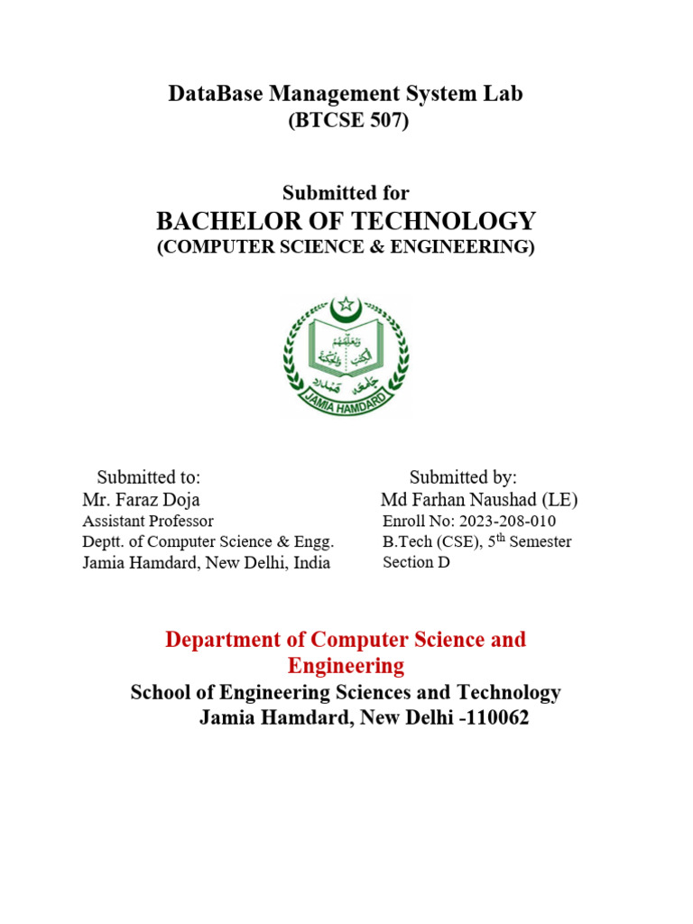 DBMS Assignment 2 | PDF