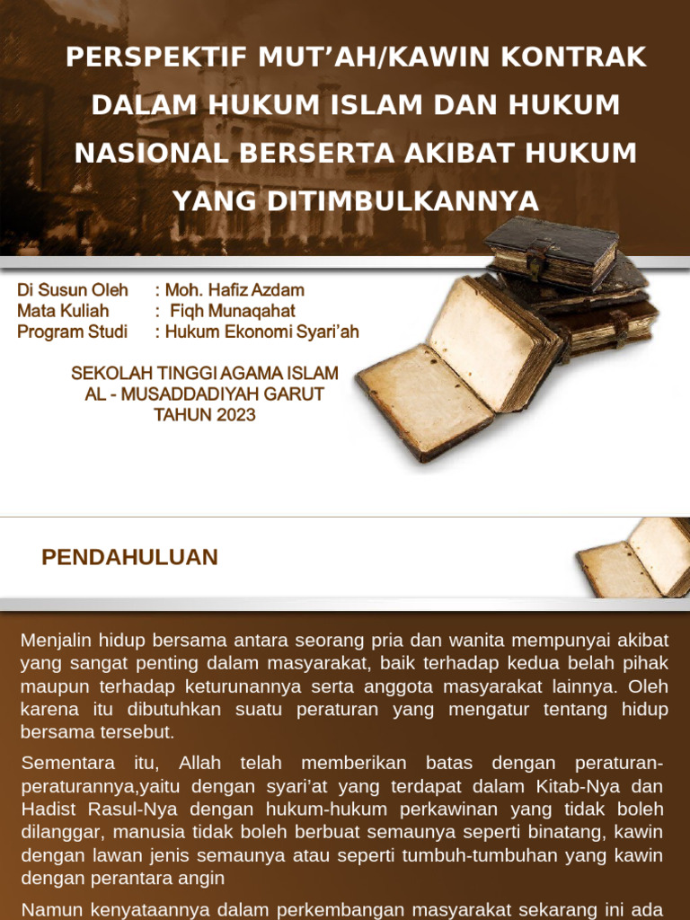 Presentasi Nikah Mut'ah | PDF