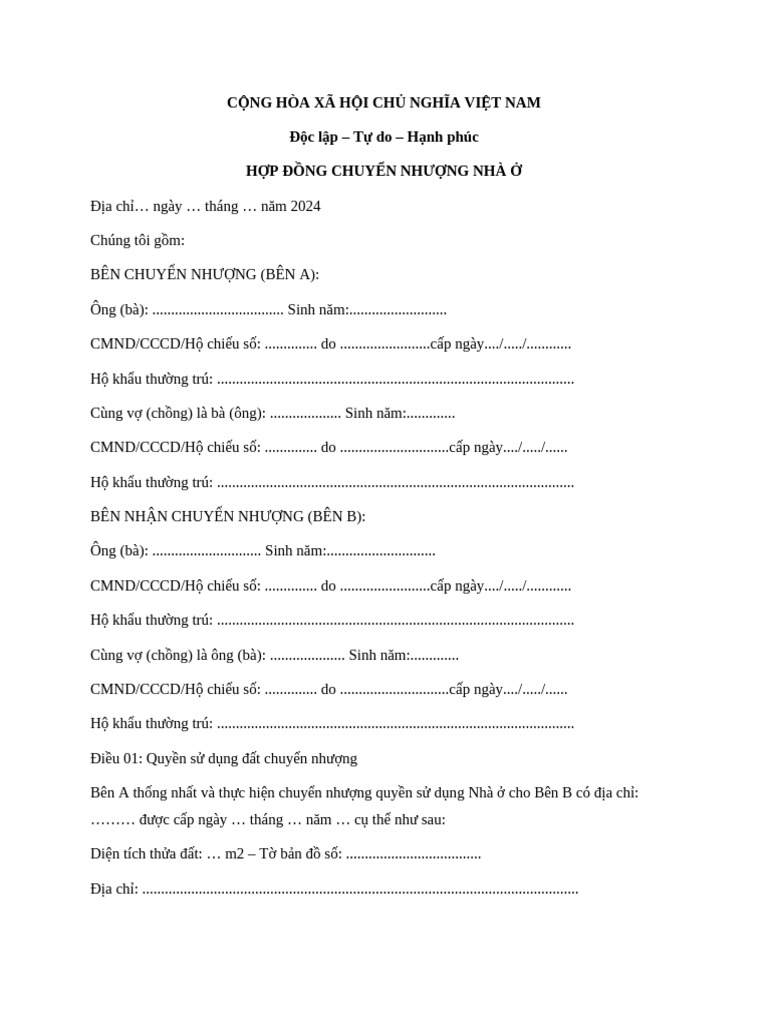 Giay Mua Ban Dat Viet Tay | PDF