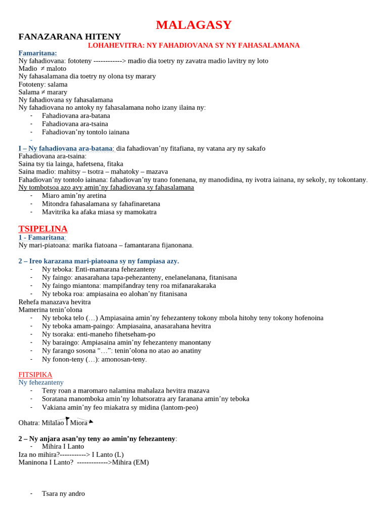 MALAGASY 7è | PDF